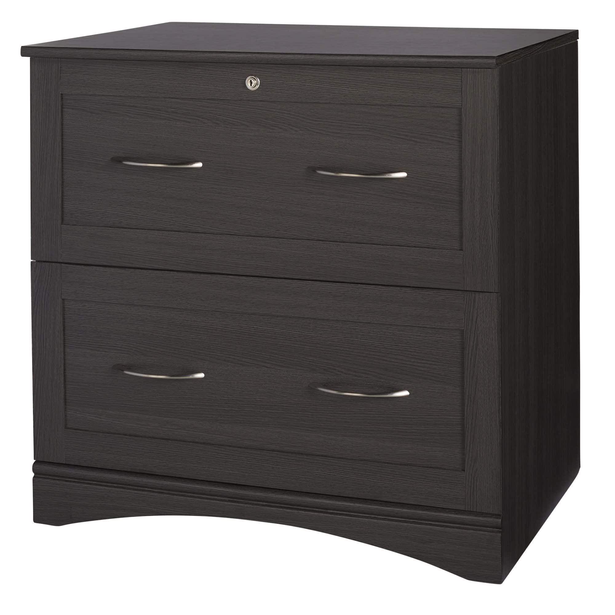 Realspace® Pelingo 30-1/2"W x 21-13/16"D Lateral 2-Drawer File Cabinet, Dark Gray