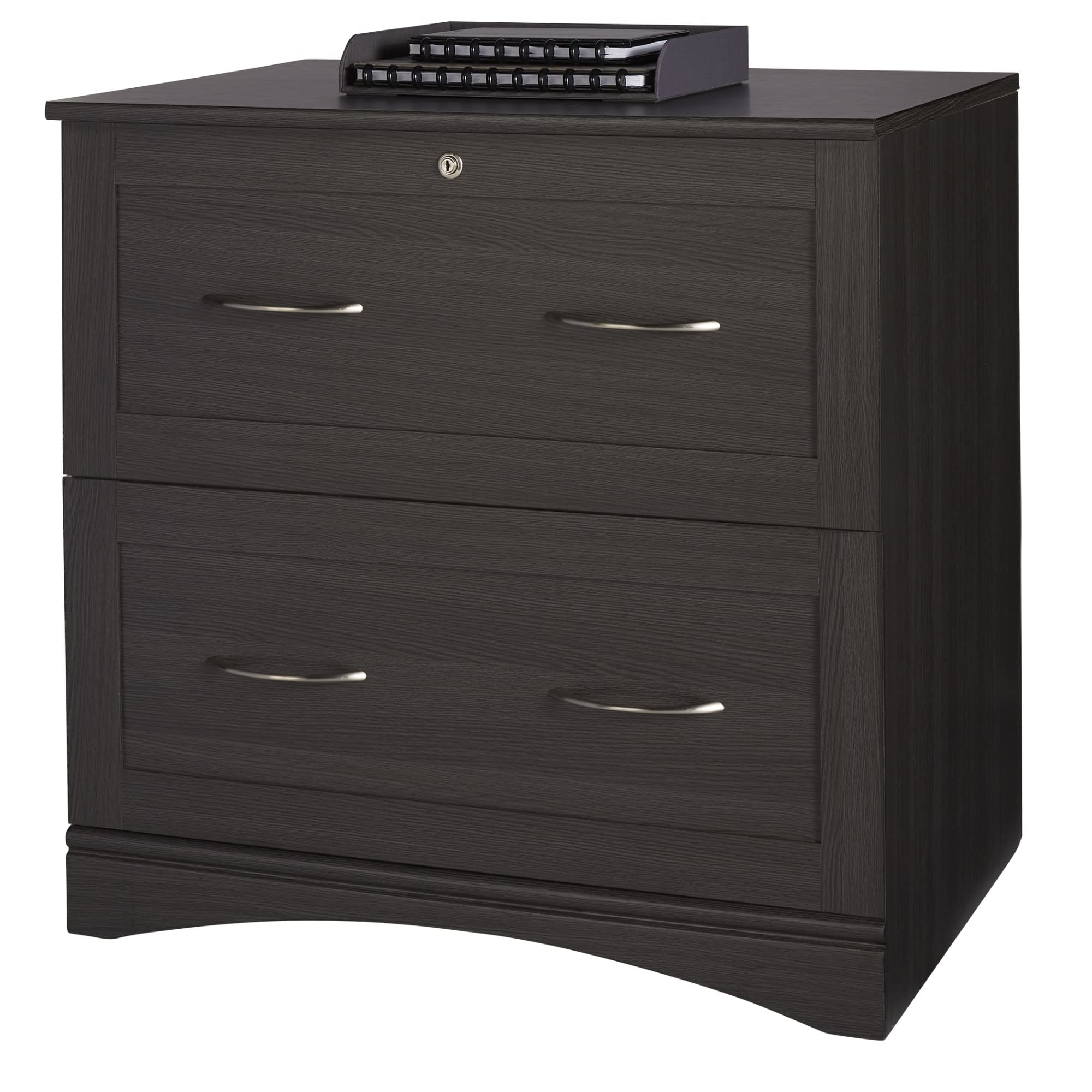 Realspace® Pelingo 30-1/2"W x 21-13/16"D Lateral 2-Drawer File Cabinet, Dark Gray