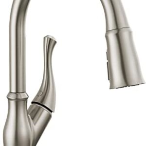 Delta Faucet Ophelia Brushed Nickel Kitchen Faucet with Pull Down Sprayer, Kitchen Sink Faucet, Faucet for Kitchen Sink, Magnetic Docking, SpotShield Stainless 19888Z-SP-DST