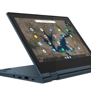 Lenovo Chromebook Flex 3 11.6" HD Touchscreen 2-in-1 Laptop Computer PC, Intel Celeron N4020, 4GB DDR4, 32GB eMMC, Intel UHD 600, 802.11ac, Bluetooth, Webcam, Chrome OS, Blue, 64GB ABYS MicroSD Card