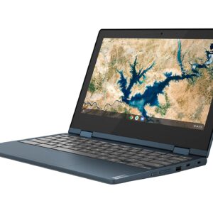 Lenovo Chromebook Flex 3 11.6" HD Touchscreen 2-in-1 Laptop Computer PC, Intel Celeron N4020, 4GB DDR4, 32GB eMMC, Intel UHD 600, 802.11ac, Bluetooth, Webcam, Chrome OS, Blue, 64GB ABYS MicroSD Card