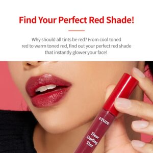 ETUDE Dear Darling Water Gel Tint Plum Red #PK002 (21AD)| Long-lasting Effect up with Fruity, Juicy, Moist, and Vivid coloring