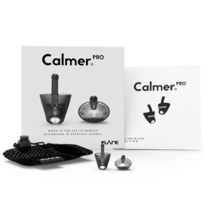 Flare Calmer Pro – Ear Plugs Alternative – Reduce Annoying Noises Without Blocking Sound – Premium Version - Soft Reusable Silicone with Aluminium Core - Black Ice