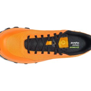 Icebug Womens Pytho6 BUGrip Trail Running Shoe with Carbide Studded Traction Sole, Mango/Black, L08.5