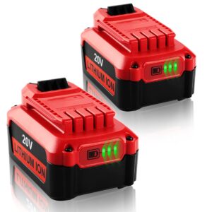 ahomtikk 2 pack 20v 6.5ah replacement battery for craftsman v20 lithium ion battery cmcb205 cmcb204 cmcb204-2 cmcb202 cmcb202-2 craftsman 20 volt battery (all of v20 cordless tool series)