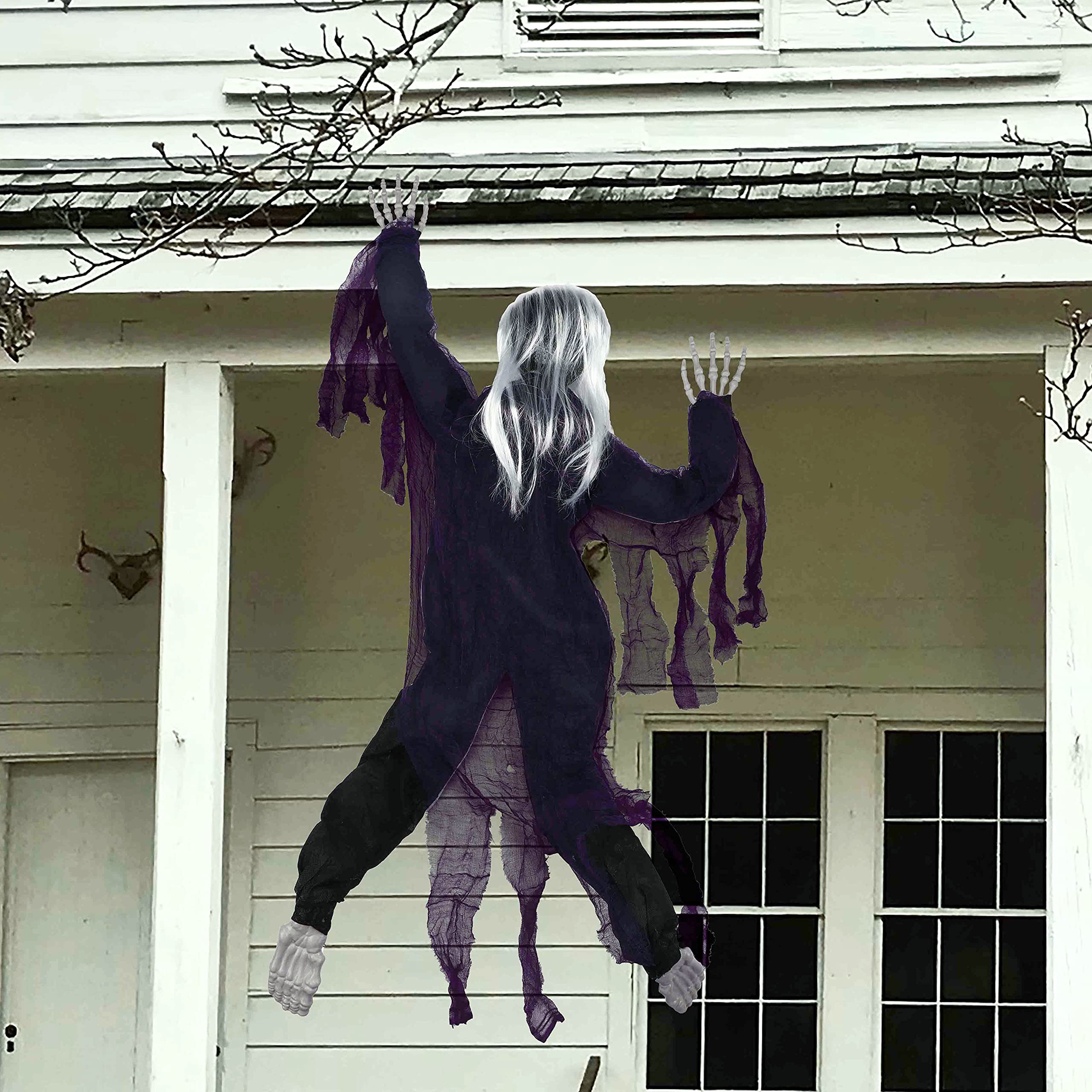 Renbuzhu 53" Halloween Decorations - Scary Climbing Zombie for Wall, Yard, Porch, Haunted House Outdoor Indoor Party Decor Supplies Creepy Fun Prop