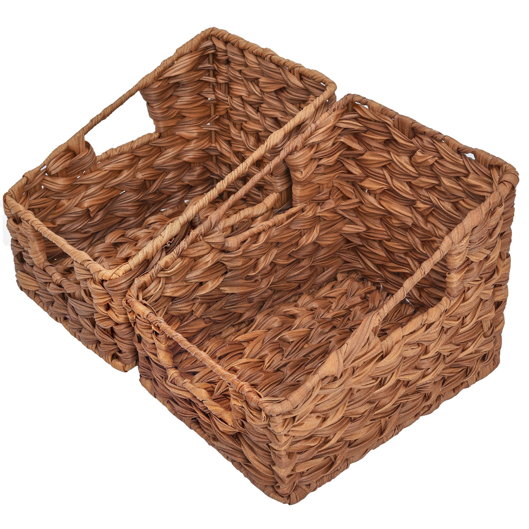 GRANNY SAYS Bundle of 3-Pack Wicker Baskets & 2-Pack Wicker Shelf Baskets