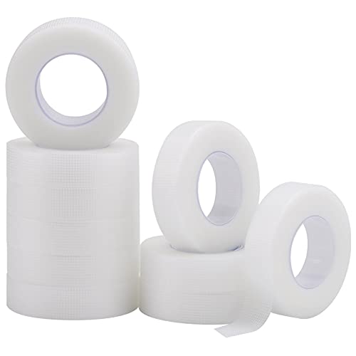 10 Rolls PE Micropore Medical Tape for Individual Eyelash Extension, Under Eye Tape for Lash Extensions 0.5 inch x 10 Yards