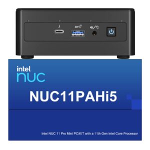 intel nuc 11 nuc11pahi5 panther canyon mini pc, i5-1135g7, 16gb ram, 256gb ssd, mini computers windows 11 pro for business home office, support 8k/wifi 6/4k quad display/bluetooth 5/thunderbolt 3