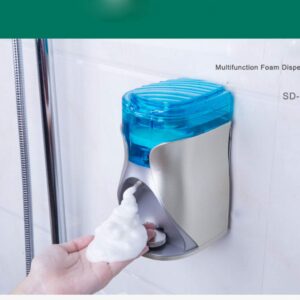 TGRTY Soap Dispenser Liquid Dispenser Foam Liquid Distributor Wall Hanging Bathroom Shampoo Bath Liquid Box Induction Foam Dispenser Bottle Pressing Lotion Dispenser (Color : Green)