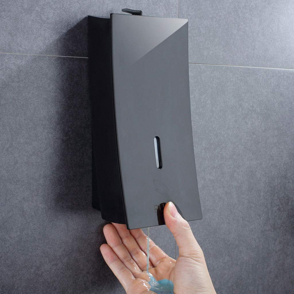 Soap Dispenser Liquid Dispenser Liquid Distributor Wall-Mounted Toilet Shampoo Shower Gel Box Hotel Foam Dispenser Pressor Bathroom Lotion Dispenser (Color : Silver)