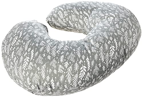 Dr. Brown's Breastfeeding Pillow with Removable Cover for Nursing Mothers, Machine Washable, Cotton Blend, Gray