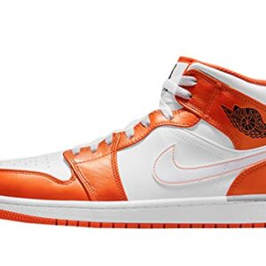 Nike Men's Air Jordan 1 Mid Se Electro Orange, Electro Orange/Black/White, 13