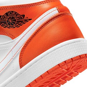 Nike Men's Air Jordan 1 Mid Se Electro Orange, Electro Orange/Black/White, 13