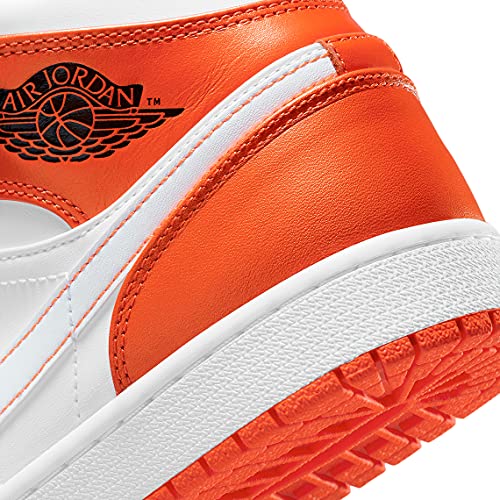 Nike Men's Air Jordan 1 Mid Se Electro Orange, Electro Orange/Black/White, 13