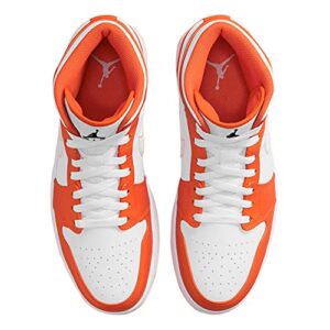 Nike Men's Air Jordan 1 Mid Se Electro Orange, Electro Orange/Black/White, 13