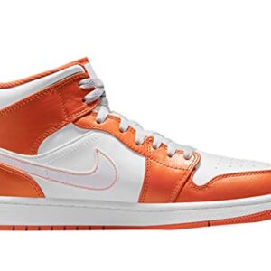 Nike Men's Air Jordan 1 Mid Se Electro Orange, Electro Orange/Black/White, 13