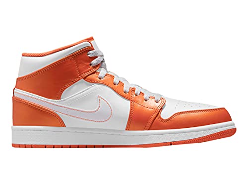 Nike Men's Air Jordan 1 Mid Se Electro Orange, Electro Orange/Black/White, 13