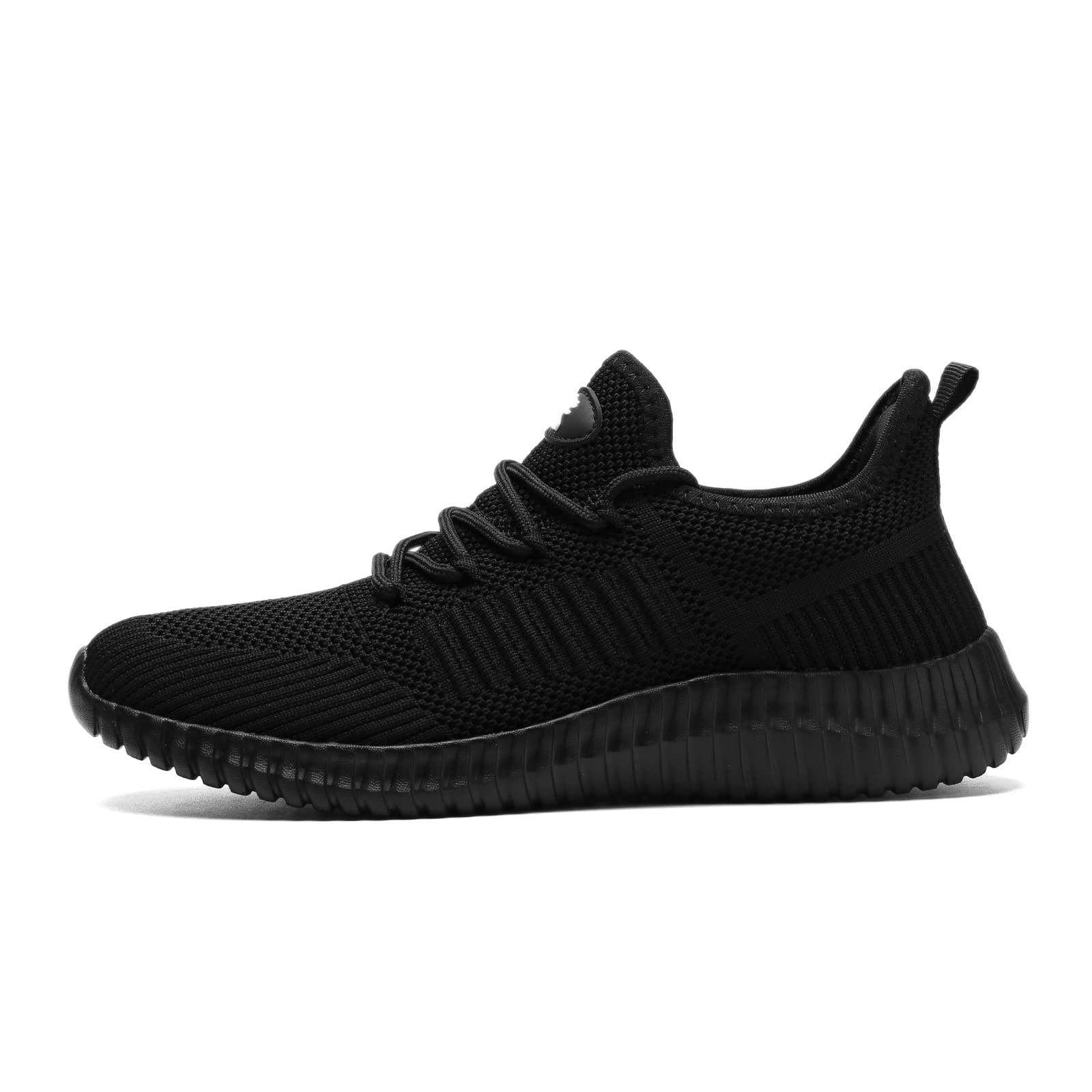 SK·TRIP Women's Walking Shoes Lightweight Breathable Flying Woven Mesh Upper Casual Jogging Shoes Ladies Tennis Shoes Workout Footwear Non-Slip Gym Sneakers for Women Allblack