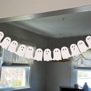 Halloween Ghost Garland - Scary Halloween Decoration, Ghost Banner, Halloween Decorations Indoor, Haunted House Decoration(16 pcs)