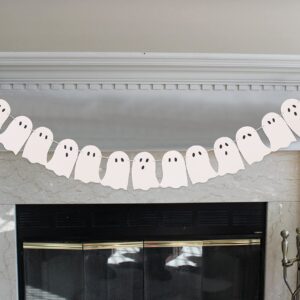 Halloween Ghost Garland - Scary Halloween Decoration, Ghost Banner, Halloween Decorations Indoor, Haunted House Decoration(16 pcs)