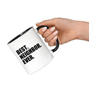 Best Neighbor Ever Mugs Set Housewarming Welcome Gift for Neighbors Co-Workers Friends Novelty Moving Away Mugs Neighbor Birthday Christmas Gift Idea Coffee Cup 11 oz 2-pack