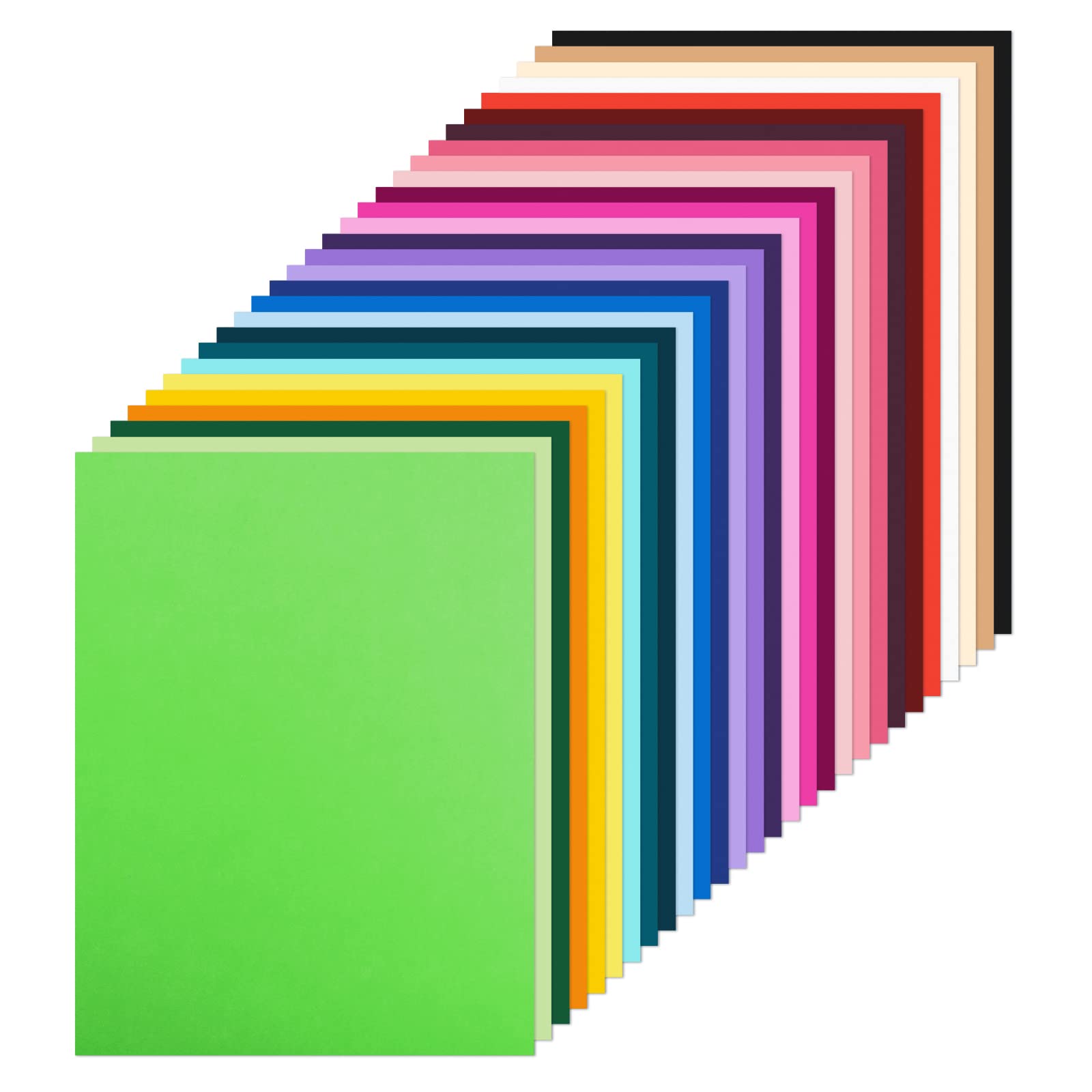 Livholic 108 Sheets Bright Hard Construction Paper Colorful Cardstock,8.27x11.6 Inch Colored Card Stock Pastel for DIY Craft,Scrapbook Paper Back to School Supplies (120GSM & 250GSM MIXED)