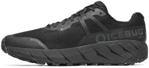 icebug womens arcus rb9x gtx road running shoe with traction sole, true black, l09.0