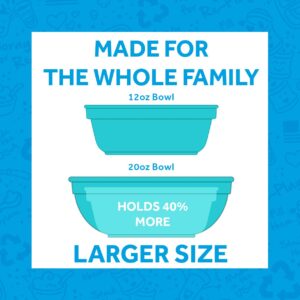 Re-Play Made in USA 20 Oz. Reusable Plastic Bowls, Set of 6 - Dishwasher and Microwave Safe Bowls for Snacks, Cereals, and Everyday Dining - Toddler Bowl Set 5.75 x 5.75 x 2.23, Crayon Box