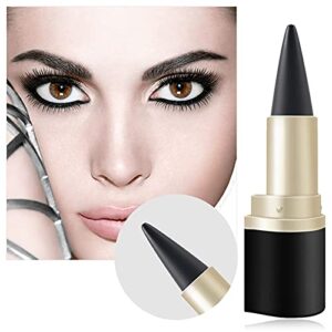 LOKFAR 2 Pcs Black Gel Cream Eyeliner Set, Tool Smudge Proof and Waterproof Matte Black Eye-liner Pencil Tattoo Eyeliner Pen Stick Makeup for Women