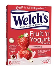 welchs fruit n yogurt strawberry fruit snacks, 8 ct