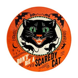 Certified International Scaredy Cat 6" Canape/Luncheon Plates, Assorted Designs, Multicolor, Medium, Set of 4