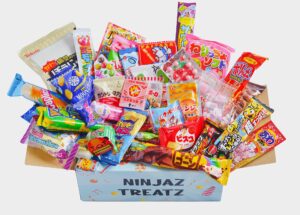 40 japanese candy & snacks box, japanese dagashi sweets