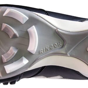 Ringor - Women's Flite Molded Pitching Softball Cleats (7.5 - White/Silver)