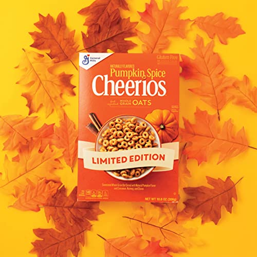 Pumpkin Spice Cheerios, Breakfast Cereal, Family Size, 18.5 OZ