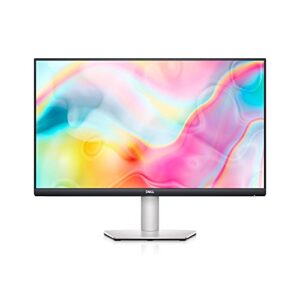 dell s2722dc monitor - 27-inch wqhd (2560x1440) 75hz 4ms display, amd freesync, built in speaker, usb type-c connectivity, height/pivot/swivel/tilt adjust - platinum silver