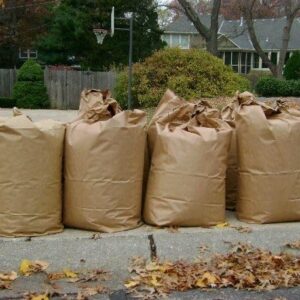 Rocky Mountain Goods Yard Waste Bags - Large 30 Gallon Brown Paper Leaf Bags for Yard/Garden - Environmental Friendly Lawn Bags - Tear Resistant Refuse Yard Bags - Heavy Duty 2 Ply Self Standing (5)