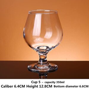 Yasuyuki Thickened glass wine glass 350ml short-footed cocktail glass large capacity brandy wine glass