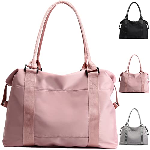 JSAHAH Women Travel Tote Bags Airplane Bag with Trolley Sleeve Carry On Bag Pink