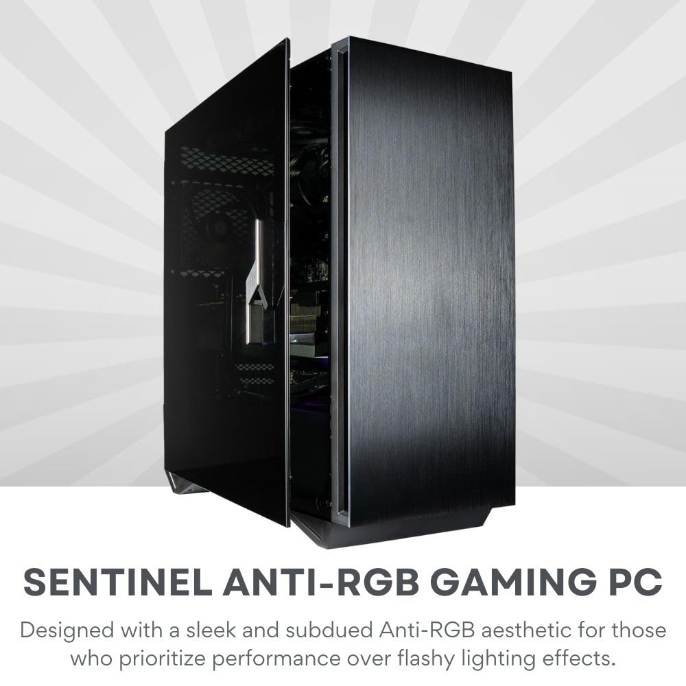 Empowered PC Sentinel Gaming Desktop - NVIDIA GeForce RTX 4070 Ti, AMD 8-Core Ryzen 7 7800X3D (~ i9-14900K), 32GB DDR5 RAM, 512GB NVMe + 2TB HDD, WiFi, Windows 11 - Liquid Cooled Tower Gamer Computer