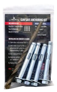 liberty safe - heavy duty concrete gun safe anchoring kit including drill bit