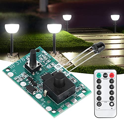 Hyuduo 3.7V Solar Lamp String, Controller Module Fiberglass Circuit Board with Remote Control for Solar String Lights,LED chip