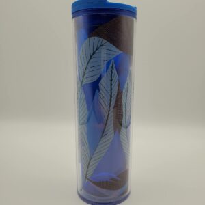 Starbucks Father's Day Blue Feather Double-Walled 16oz Plastic Tumbler 2021