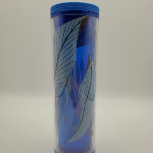 Starbucks Father's Day Blue Feather Double-Walled 16oz Plastic Tumbler 2021