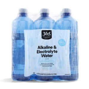 365 by whole foods market, alkaline & electrolyte water, 6 pack