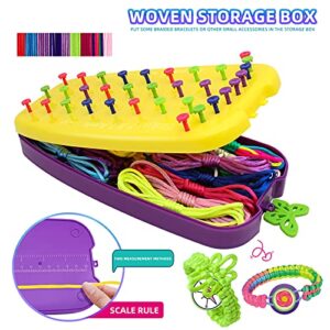 Friendship Bracelet Making Kit Toys, Ages 7 8 9 10 11 12 Year Old Girls Gifts Ideas, Birthday Present for Teen Girl, Arts and Crafts String Maker Tool, Bracelet DIY, Kids Travel Activity Set