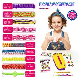 Friendship Bracelet Making Kit Toys, Ages 7 8 9 10 11 12 Year Old Girls Gifts Ideas, Birthday Present for Teen Girl, Arts and Crafts String Maker Tool, Bracelet DIY, Kids Travel Activity Set