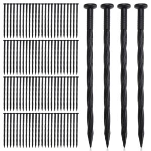 sansanya 100pcs landscape anchoring spikes plastic edging nails 8 inch spiral landscape edging anchoring spikes garden anchoring spikes for weed barrier landscaping paver edging