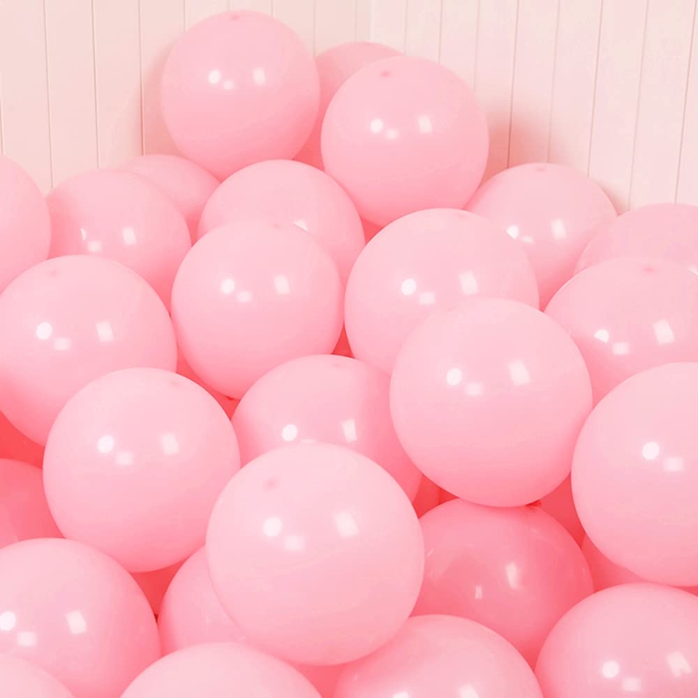 5 inch Pastel Pink Balloons, 100 pcs Mini Macaron Pink Light Pink Latex Balloons for Birthday Wedding Baby Shower Party Decorations (Pastel Pink)