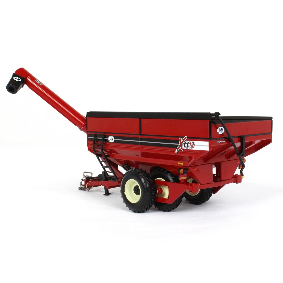 J&M 1112 X-Tended Reach Grain Cart with Dual Wheels Red 1/64 Diecast Model by SpecCast JMM009